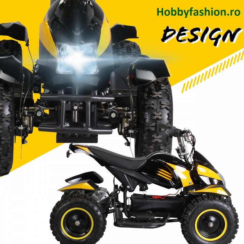 ATV, Electric, Mini Quad, Cobra, 36V, 800W, Galben